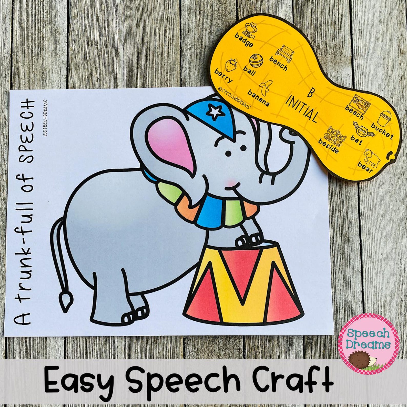 Elephant Speech Therapy Craft : Circus Activity for Preschool Early ...