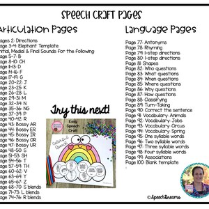 Elephant Speech Therapy Craft : Circus Activity for Preschool Early ...