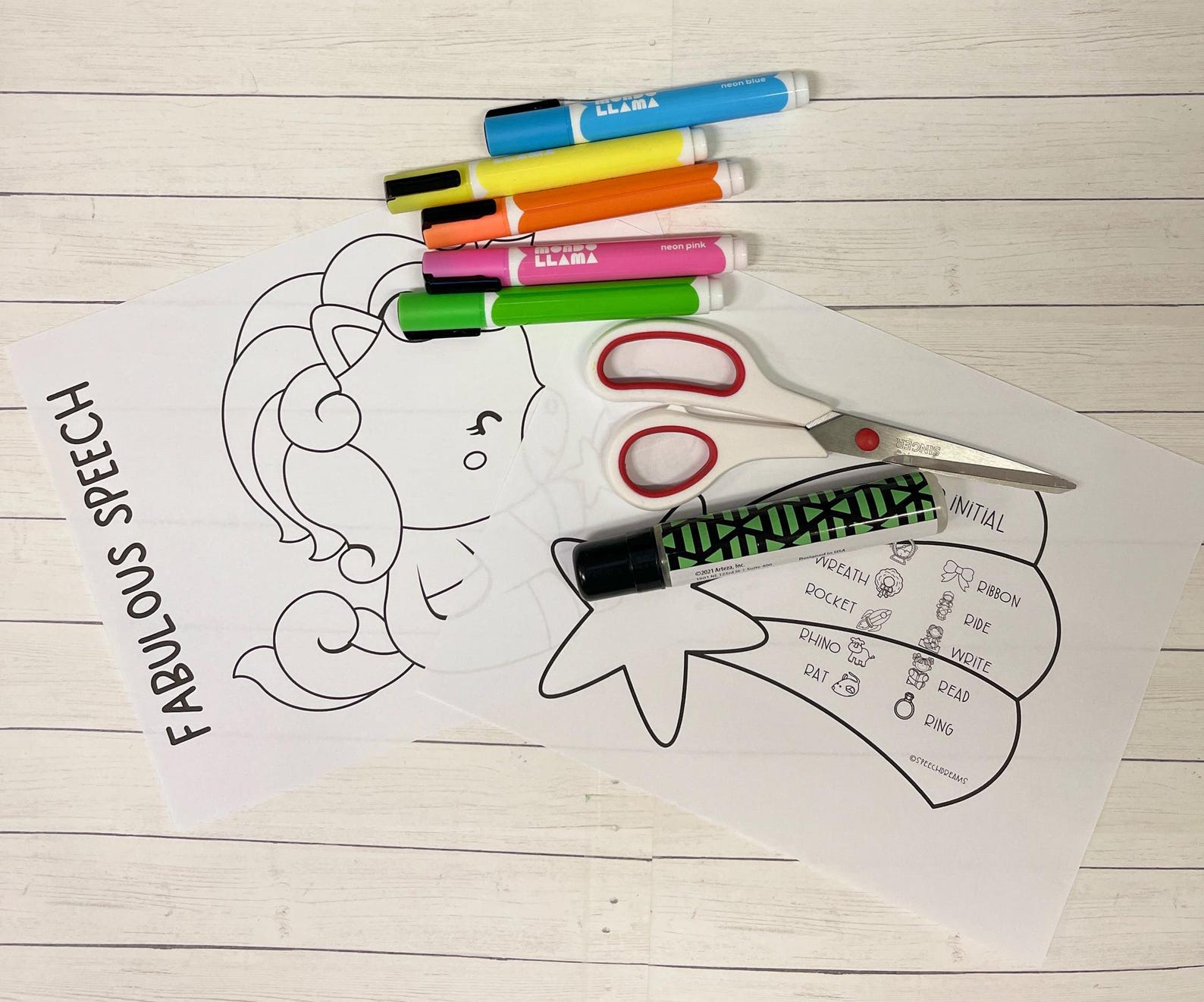 Unicorn Speech Therapy Language Worksheets | Early Intervention Easy ...