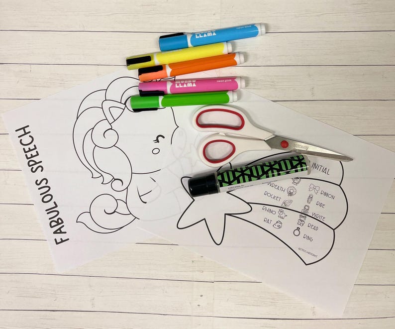 Unicorn Speech Therapy Language Worksheets | Early Intervention Easy ...