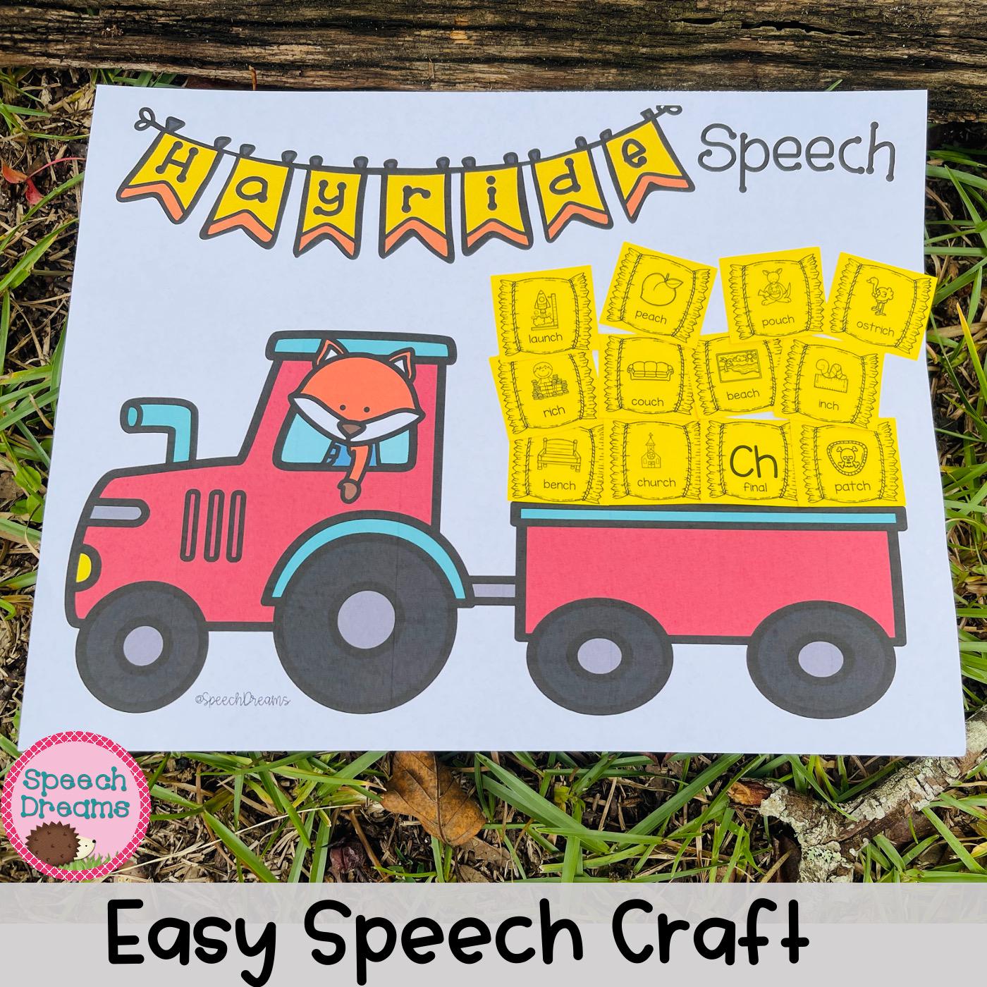Fall Preschool Speech Therapy Worksheets: Categories & More Hay Ride ...