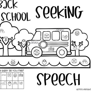 Back to School Speech Therapy Activity With Associations Verbs Vocalic ...