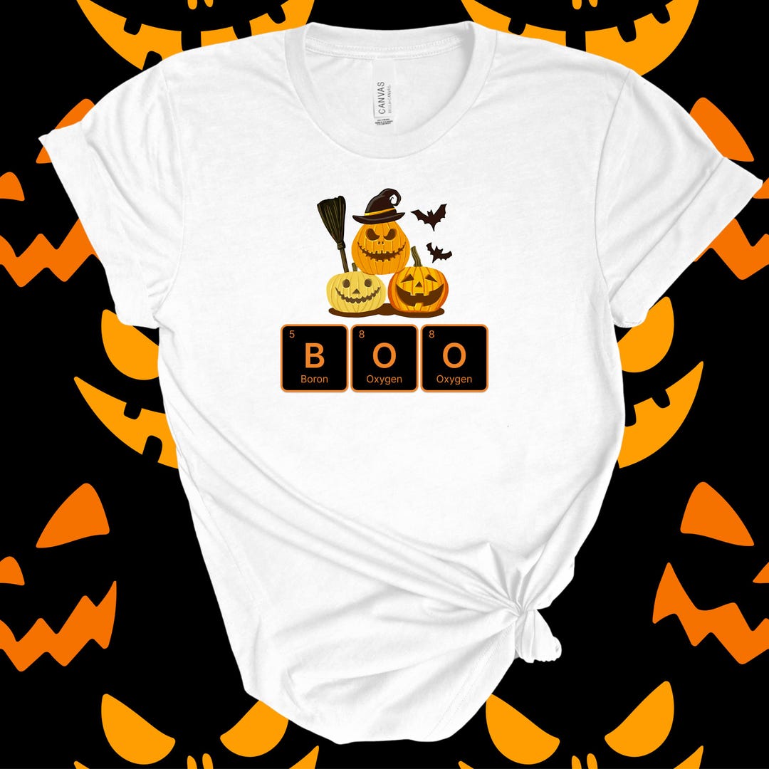 Halloween Pumpkin Periodic Table T-shirt, Periodic Elements Shirt, Cute ...