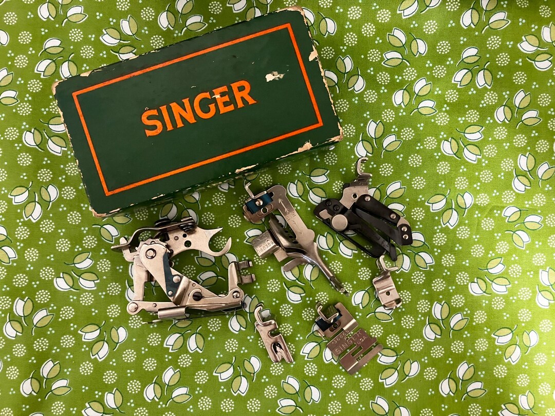 Vintage Original Singer Simanco Complete Sewing Machine Attachment Box ...