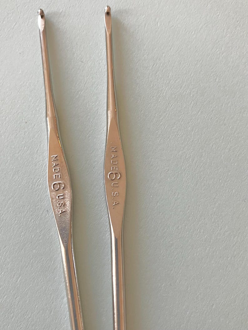 Vintage Susan Bates Steelite Crochet Hooks: Inline, USA Made - Etsy