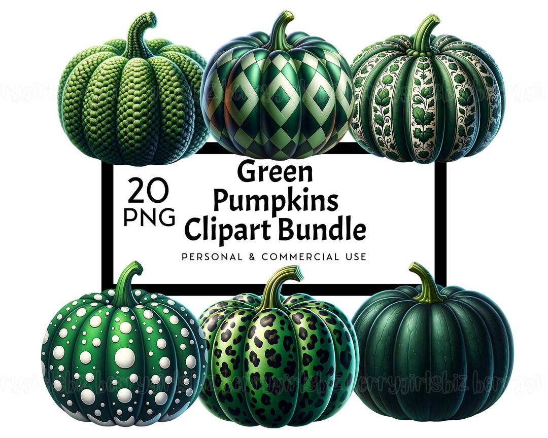 Green Pumpkins, Green Pumpkins PNG, Pumpkin PNG, Halloween Clipart ...