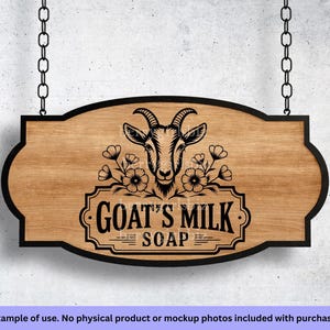 Goat's Milk Soap Label Design, SVG PNG JPG, Goat Milk Soap Sign Sticker ...