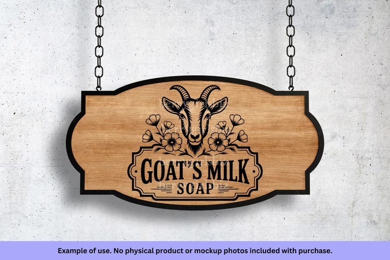 Goat's Milk Soap Label Design, SVG PNG JPG, Goat Milk Soap Sign Sticker ...