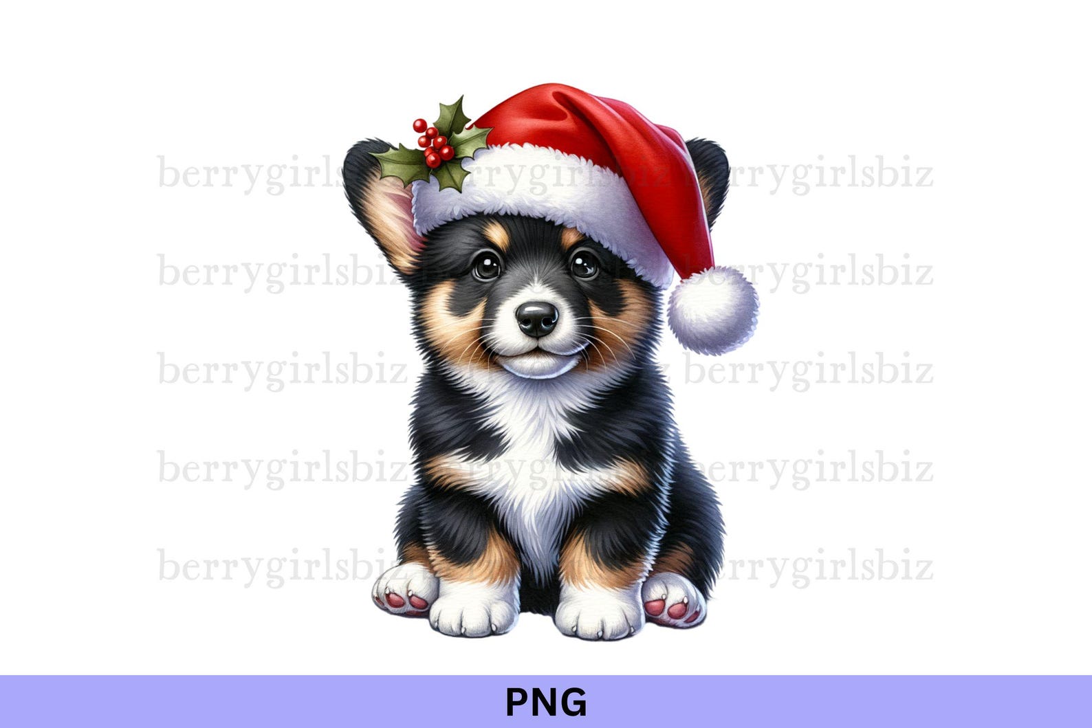 Corgi PNG, Corgi Santa Hat, Dog With Santa Hat, Christmas Corgi, Corgi ...