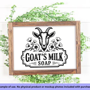 Goat's Milk Soap Label Design, SVG PNG JPG, Goat Milk Soap Sign Sticker ...
