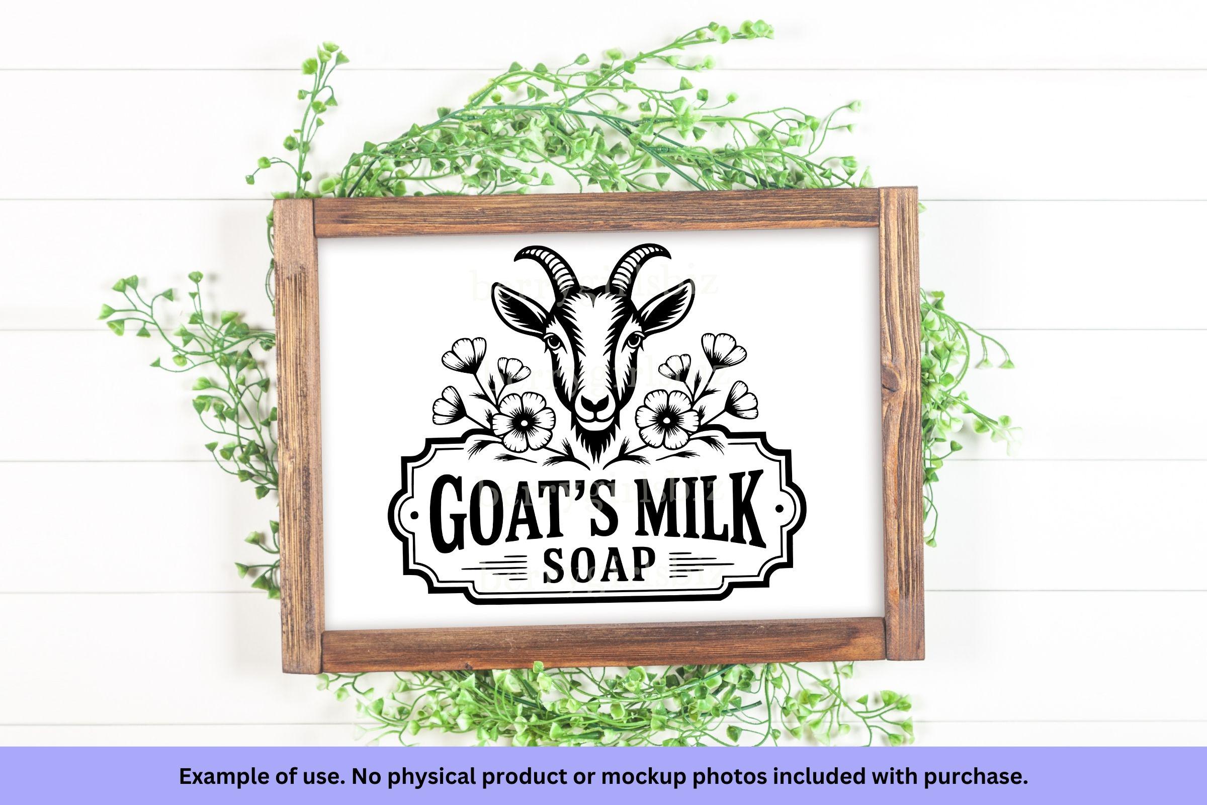 Goat's Milk Soap Label Design, SVG PNG JPG, Goat Milk Soap Sign Sticker ...