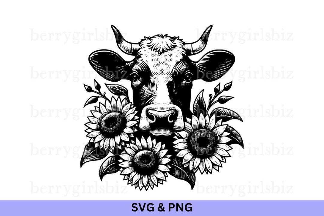 Dairy Cow SVG & PNG, Dairy Cow Vector Graphic, Cow Clipart, Dairy Cow ...