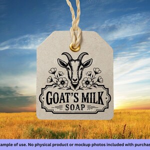 Goat's Milk Soap Label Design, SVG PNG JPG, Goat Milk Soap Sign Sticker ...