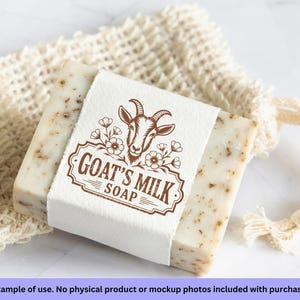 Goat's Milk Soap Label Design, SVG PNG JPG, Goat Milk Soap Sign Sticker ...
