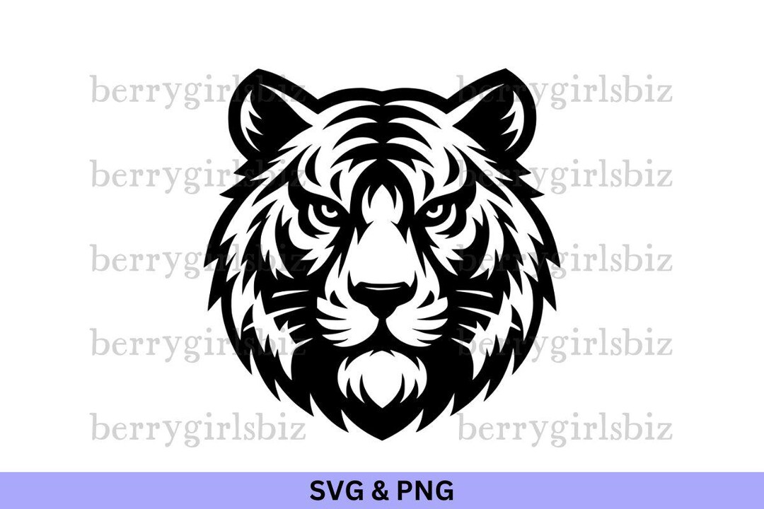 Tiger SVG PNG, Tiger Png, Tiger Svg, Tiger Face Svg, Tiger Face Png ...