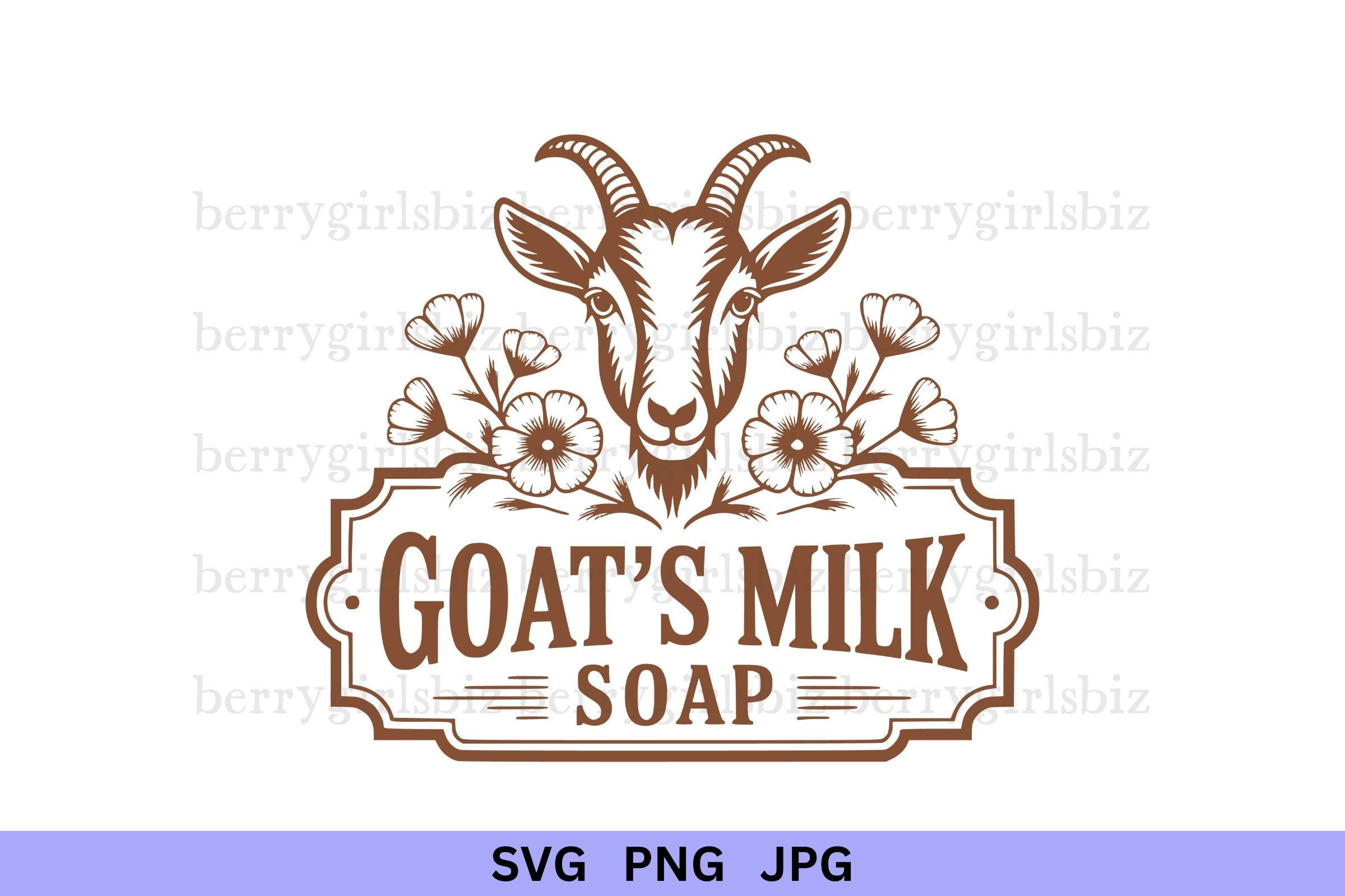 Goat's Milk Soap Label Design, SVG PNG JPG, Goat Milk Soap Sign Sticker ...