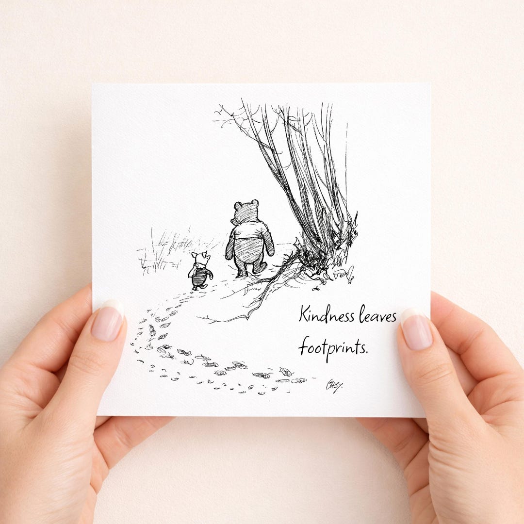 Sympathy Card: Kindness Leaves Footprints - Bereavement Comfort, Luxury ...