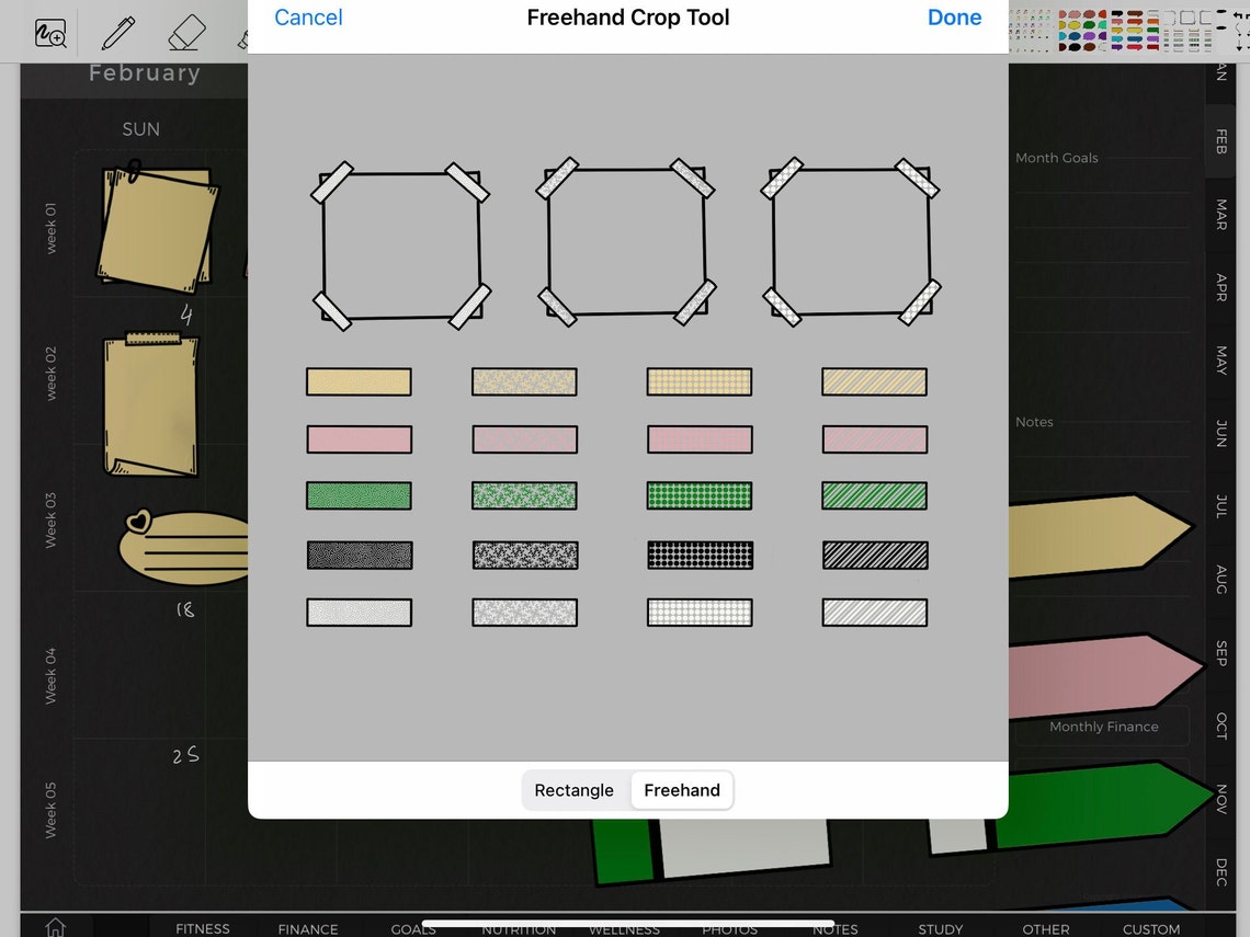 300 Notetaking Digital Stickers: Notes, Diagrams, Shapes, Different ...