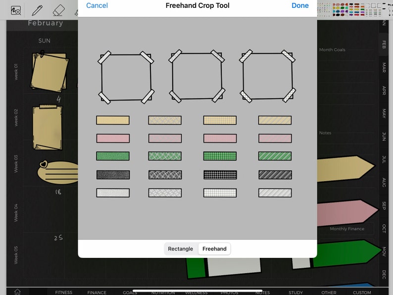 300 Notetaking Digital Stickers: Notes, Diagrams, Shapes, Different ...