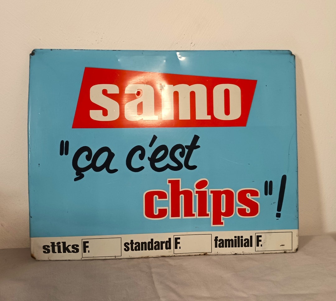 Metal Advertising Plaque samo That's Chips - Etsy