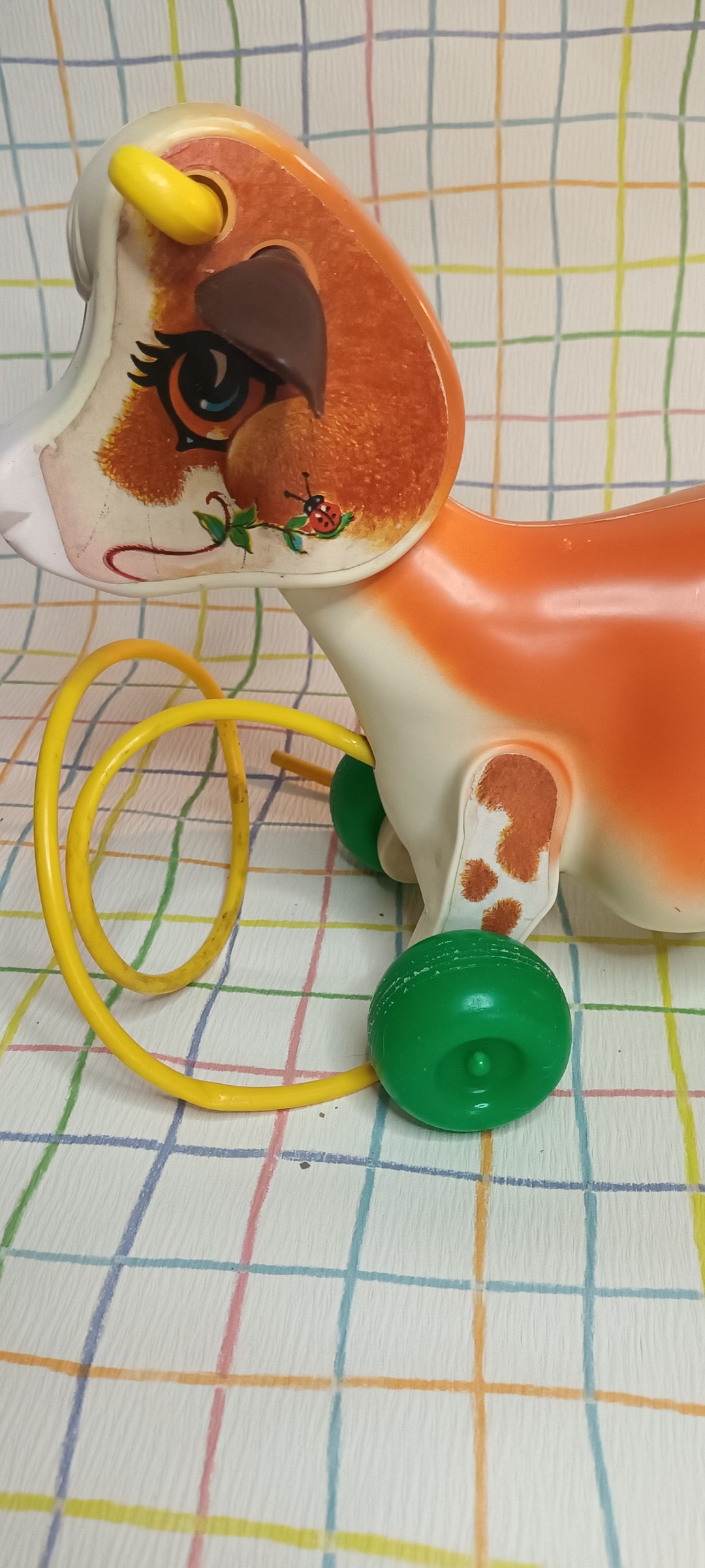 Fisher Price Vintage Cow Pull Toy - Etsy