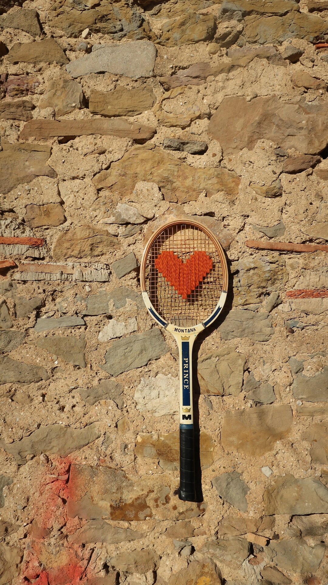 Vintage Woven Tennis Racket orange Heart - Etsy
