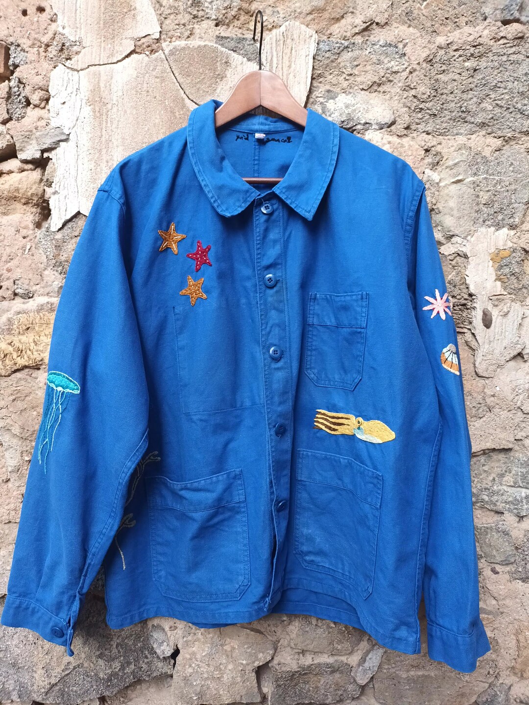 Embroidered Work Jacket under the Sea Unique Piece - Etsy