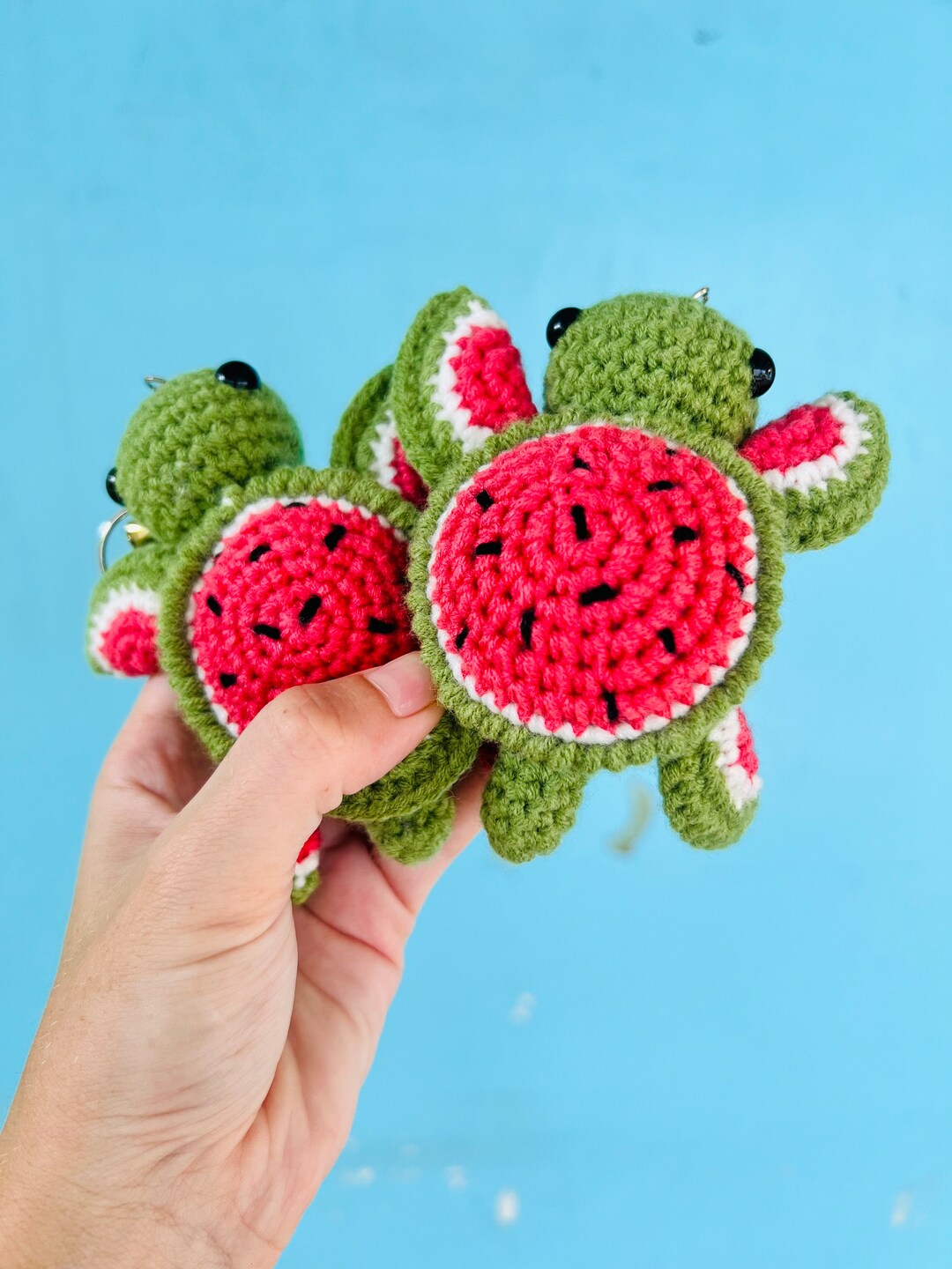 Watermelon Turtle Crochet Plushie PDF Pattern - Etsy