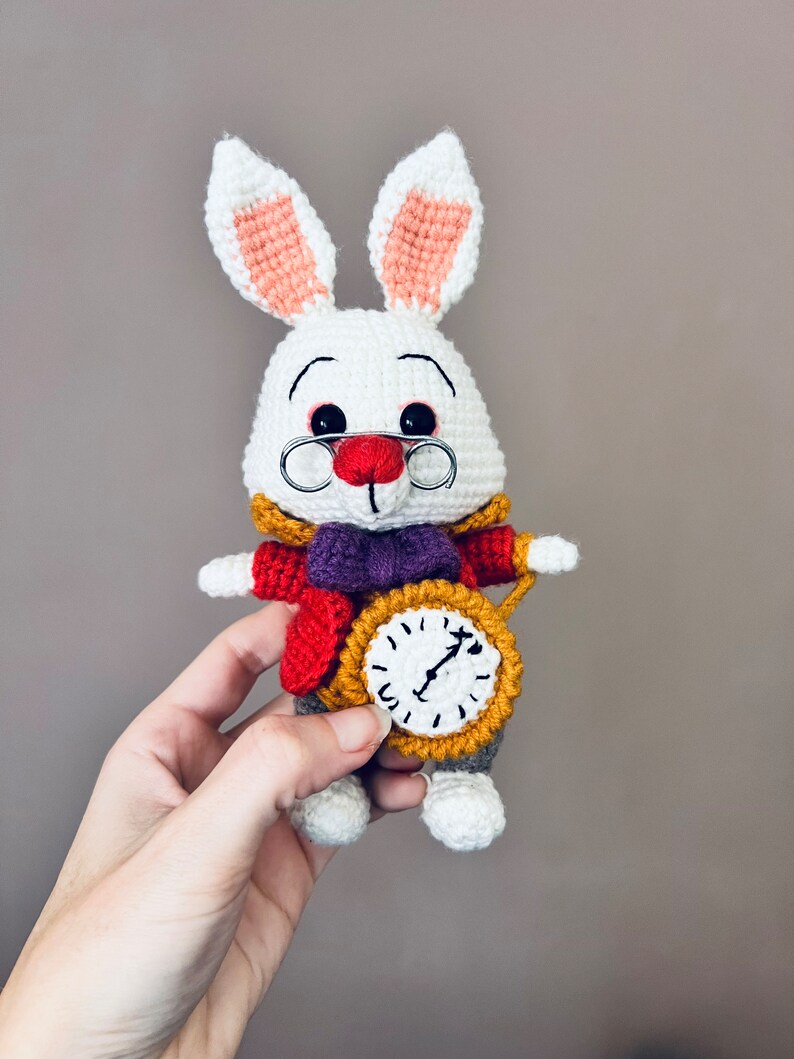 White Rabbit With Pocket Watch PDF Crochet Pattern - Etsy