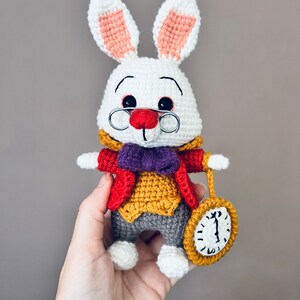 White Rabbit With Pocket Watch PDF Crochet Pattern - Etsy
