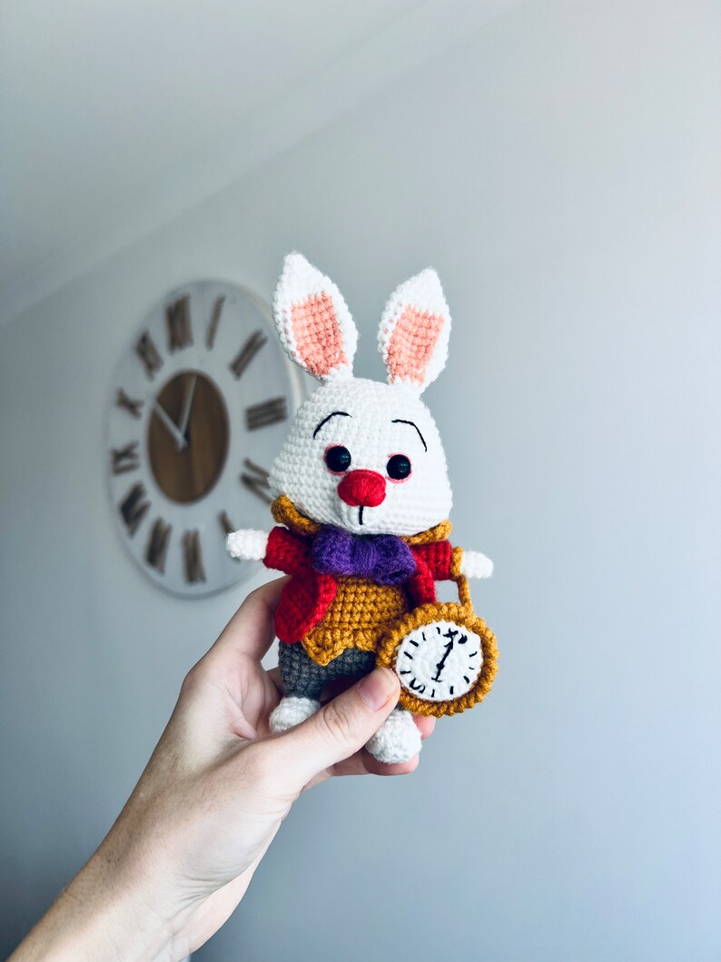White Rabbit With Pocket Watch PDF Crochet Pattern - Etsy