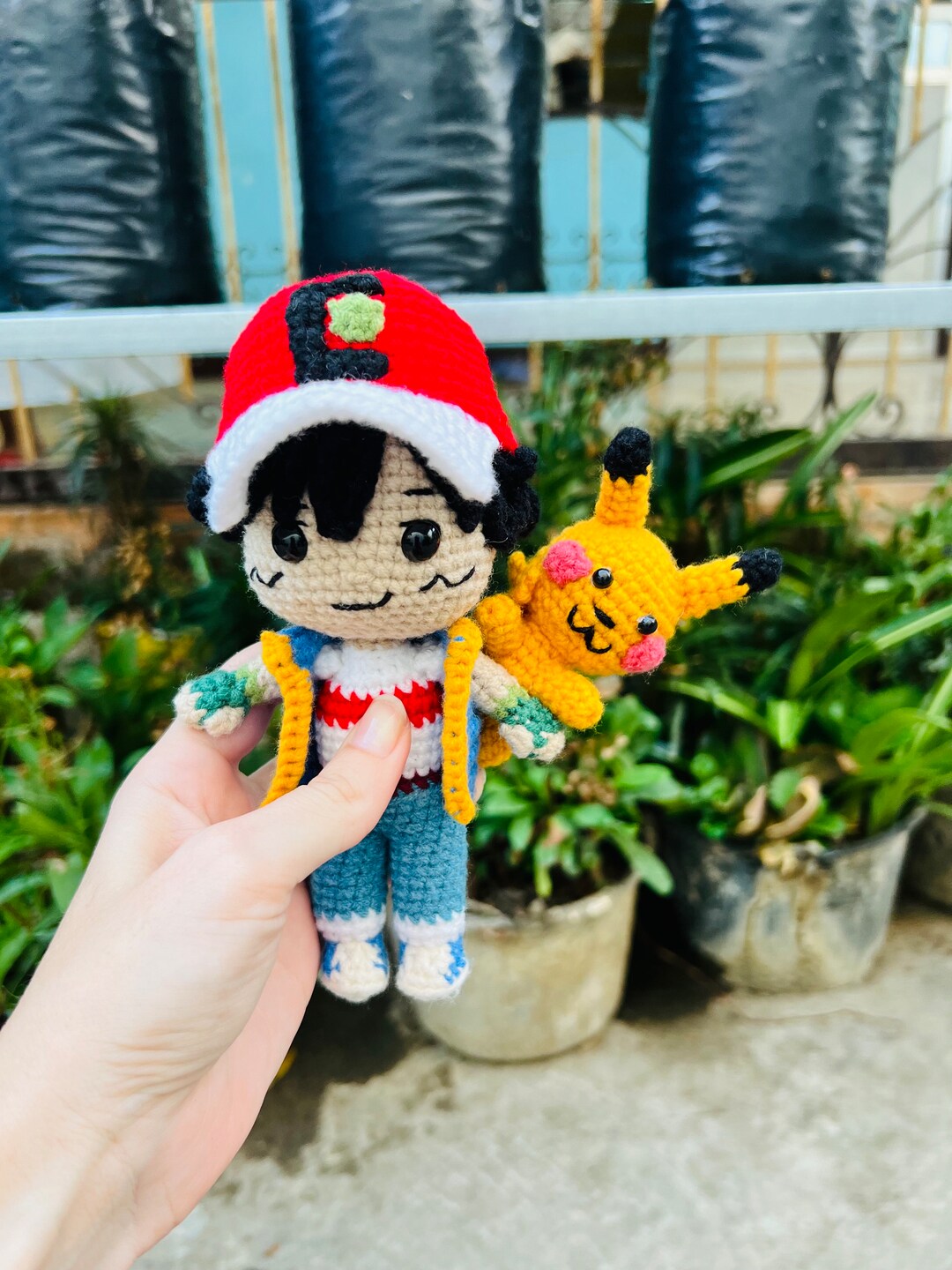 Pika Pika and Trainer Crochet Pattern (PDF) - Etsy