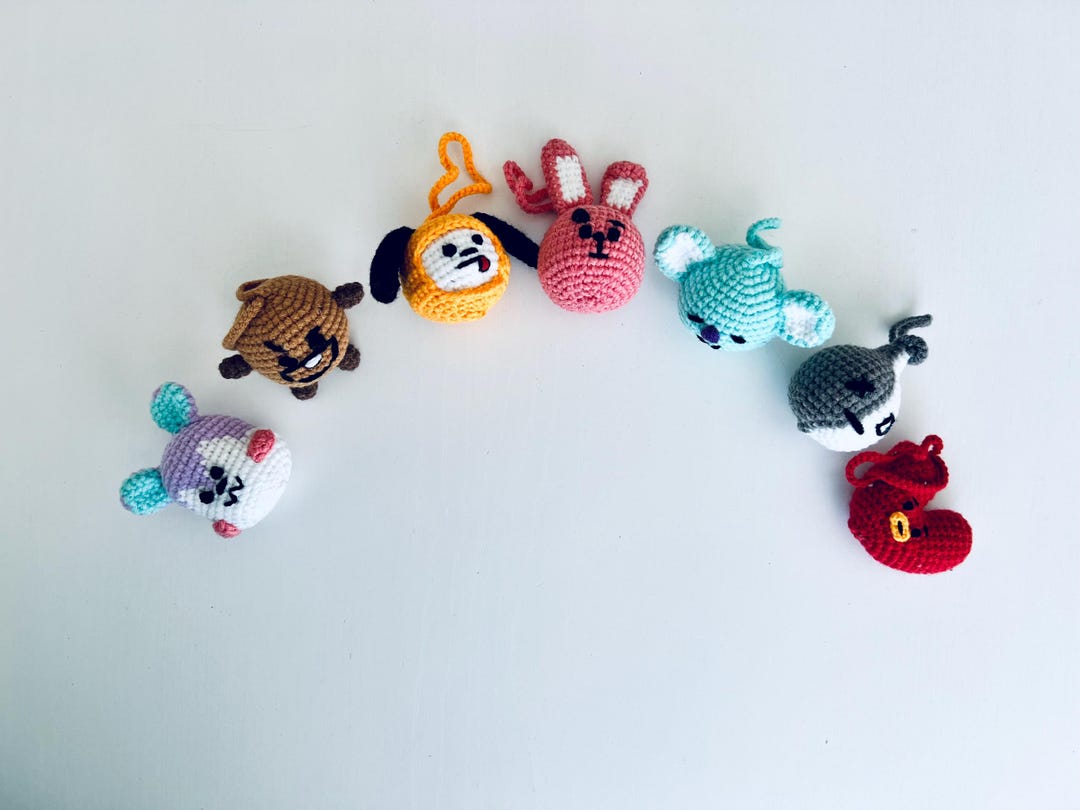 BT21 Character Keychains Crochet Pattern PDF - Etsy