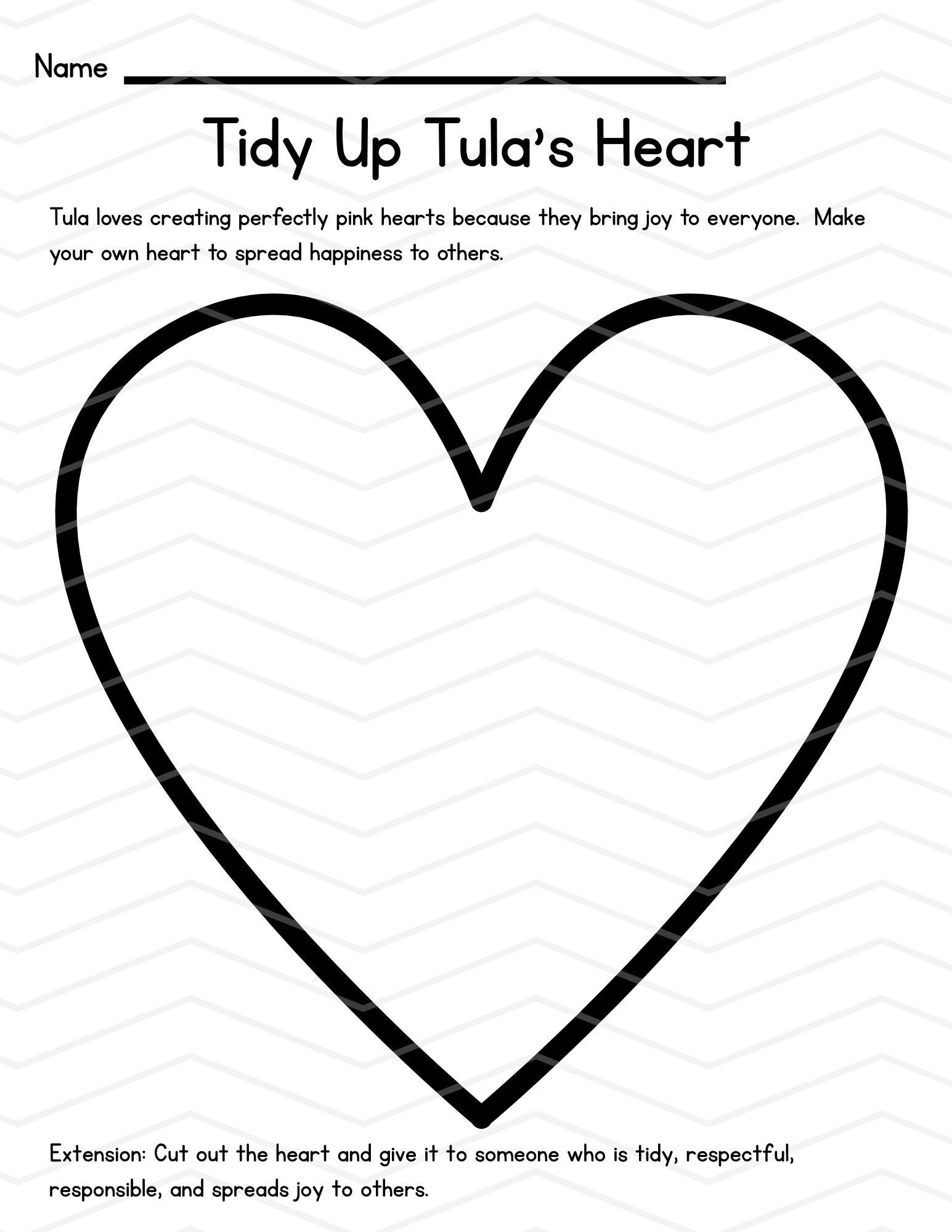 Printable Heart Template PDF: Kids Crafts, Classroom Activity (digital ...