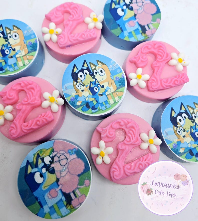Printable Bluey Inspired Toppers-edible Images for Oreos or Cupcake ...