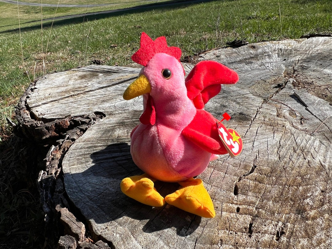 Ty Beanie Baby Strut the Rooster – 1996 Retired Plush With 5th Gen Tag ...