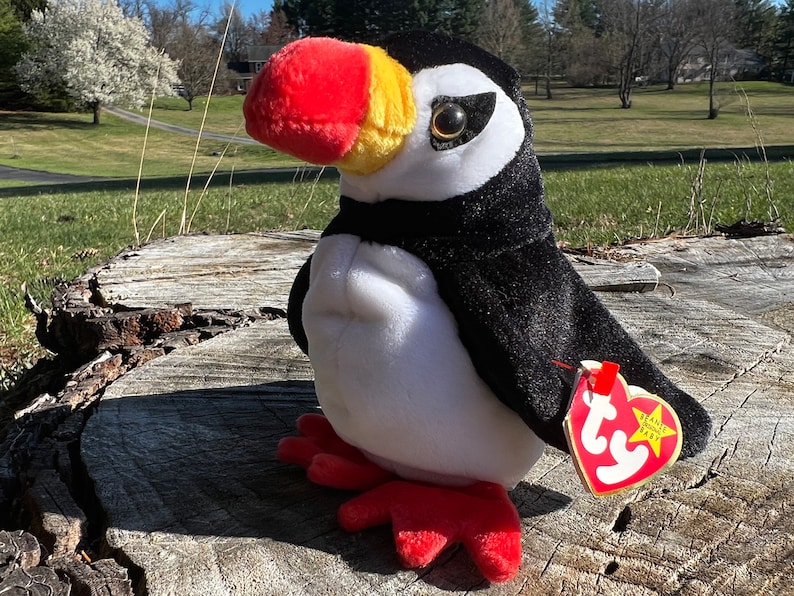 Ty Beanie Baby Puffer the Puffin – 1997 Retired Vintage Seabird Plush ...