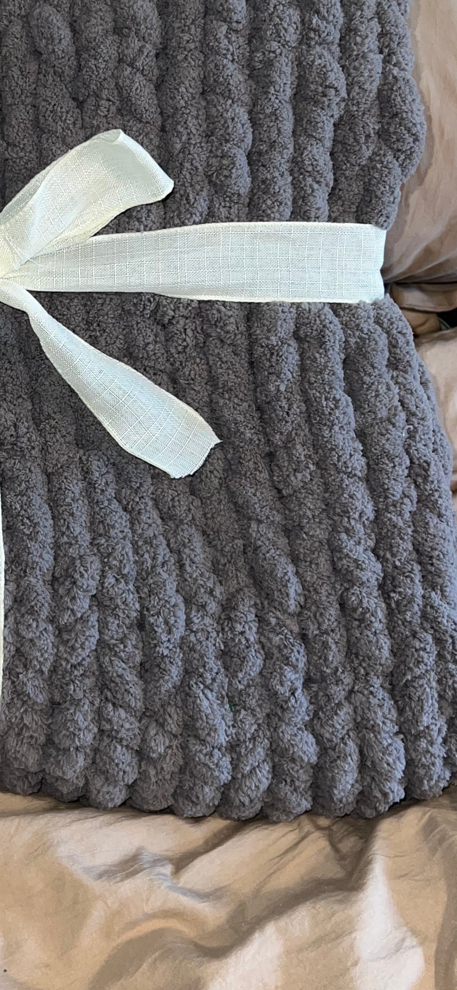 Handmade Chunky Knit Blankets, 100% Polyester, With or Without Initials ...