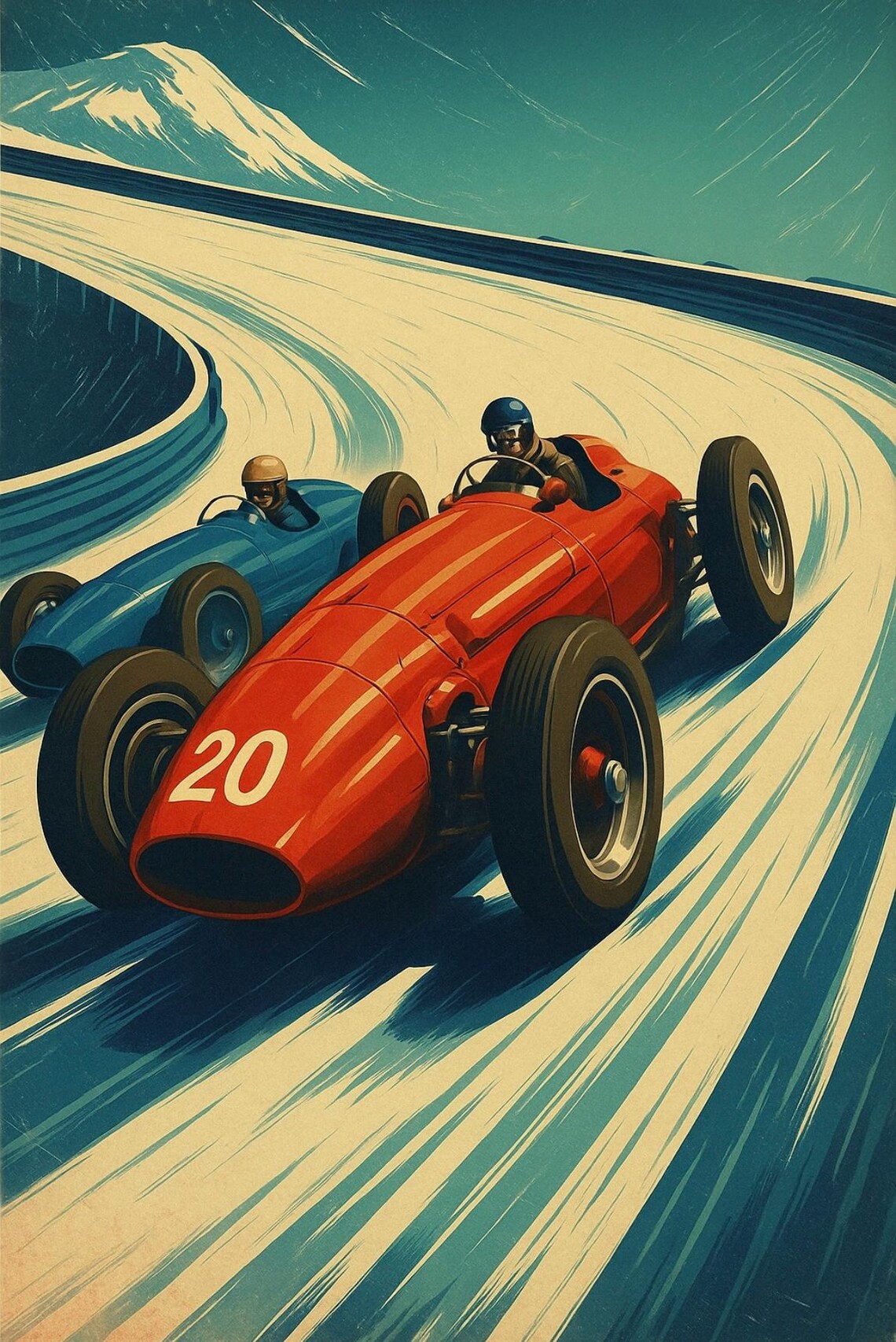 Vintage Formula 1 Racing Poster: Retro Motorsport Art (digital Download ...