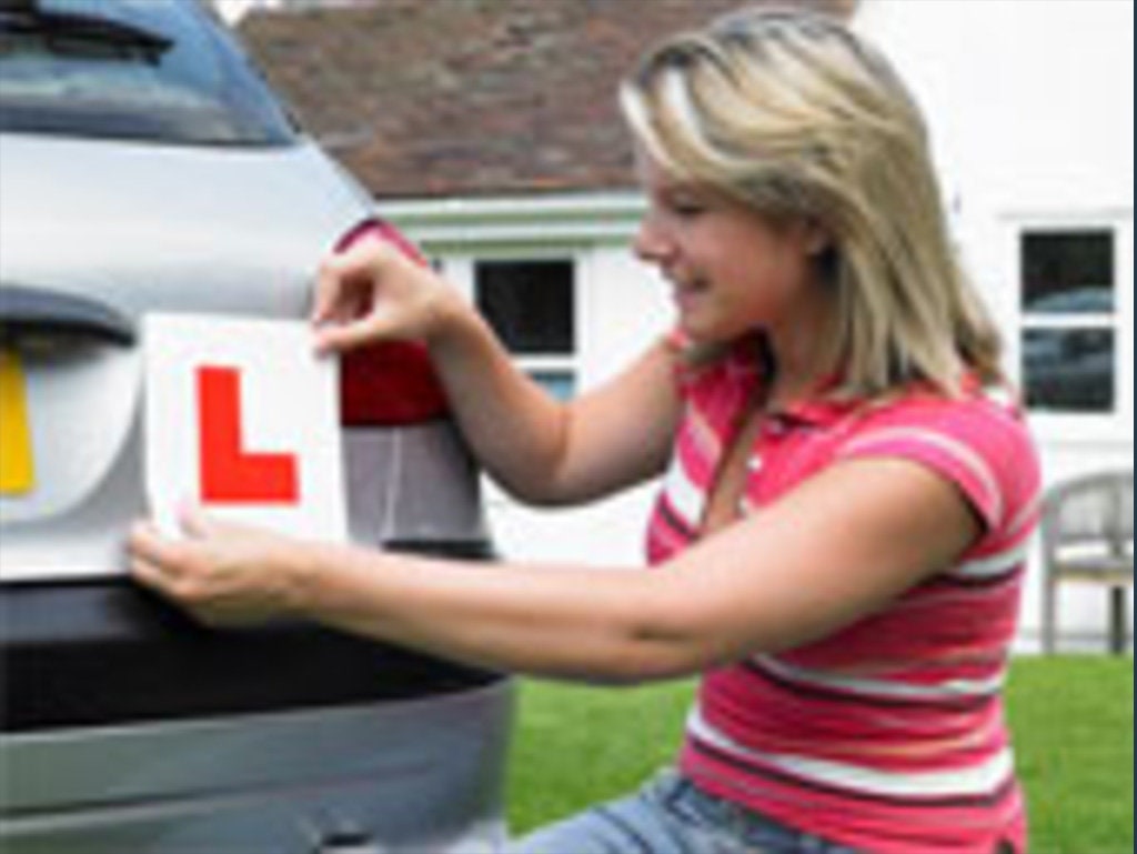 2x Legal Learner L Driver Plate Sticker Sheet Self Adhesive Driving ...