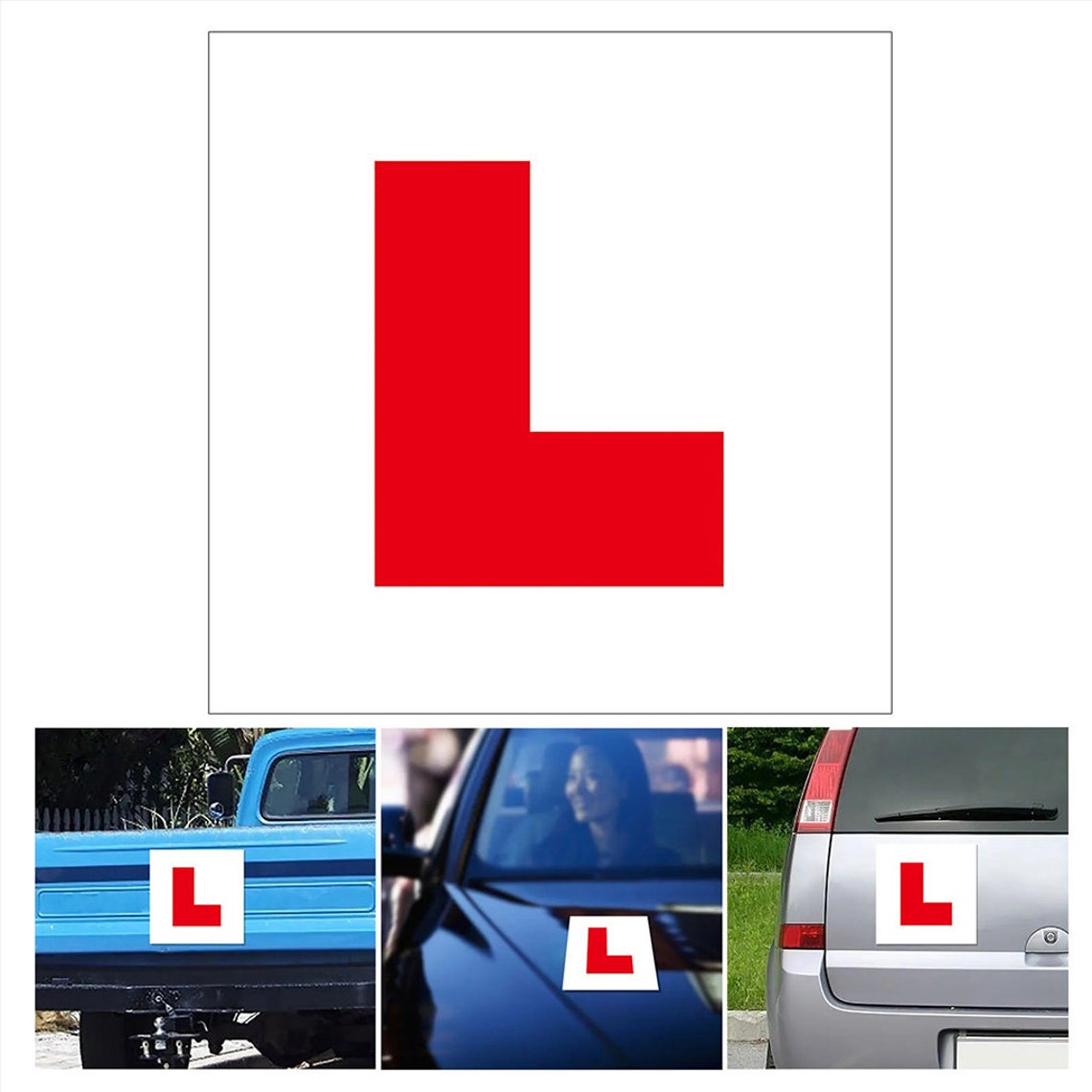 Legal Learner L Driver Plate Sticker Clipart | Instant Download ...