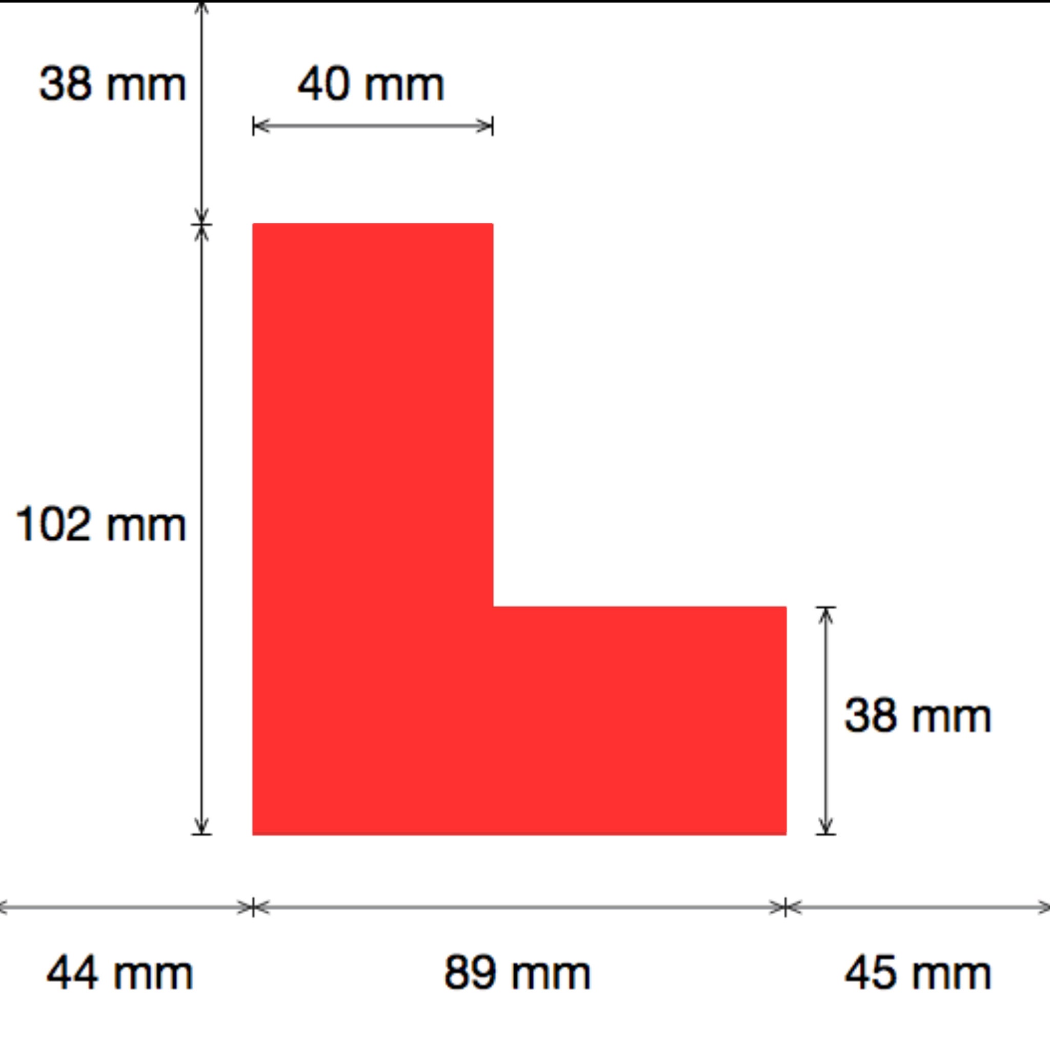 2x Legal Learner L Driver Plate Sticker Sheet Self Adhesive Driving ...
