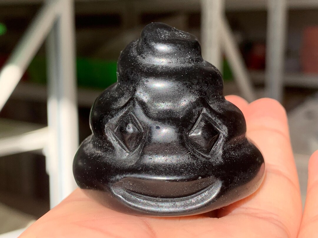 Natural Obsidian , Crystal Carving Poo Doll, Gemstone Tiny Poop ...