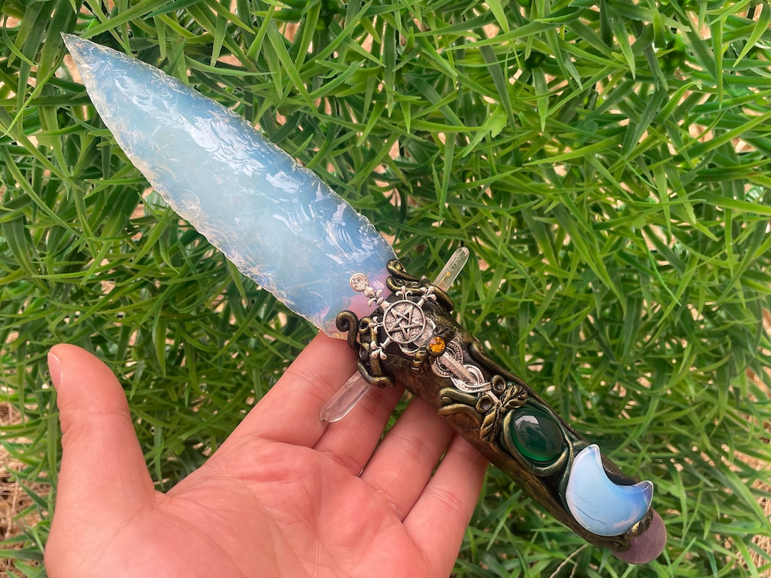 9.8'' Opalite Quartz,quartz Crystal,hand Carved,crystal Knife,opalite ...