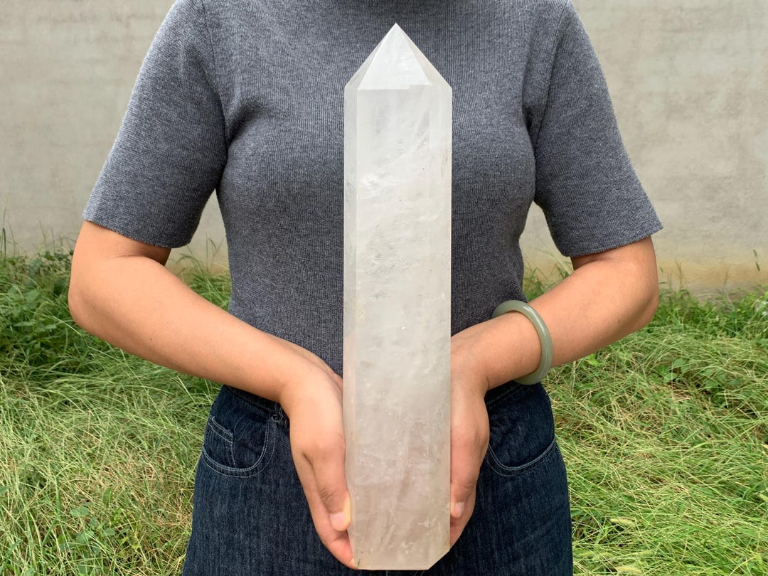 8.7LB Natural Clear Quartz,quartz Crystal,crystal Obelisk,wand Point ...