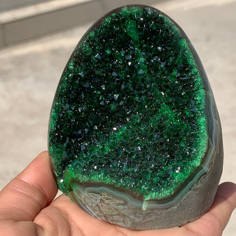 Green Geode - Etsy