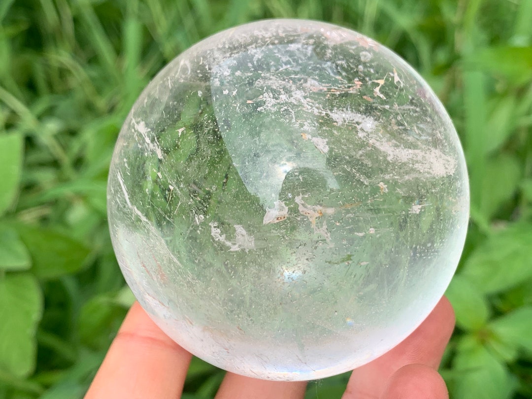 Natural Clear Quartz Crystal Balls, Healing Crystal Seer Scrying Ball ...