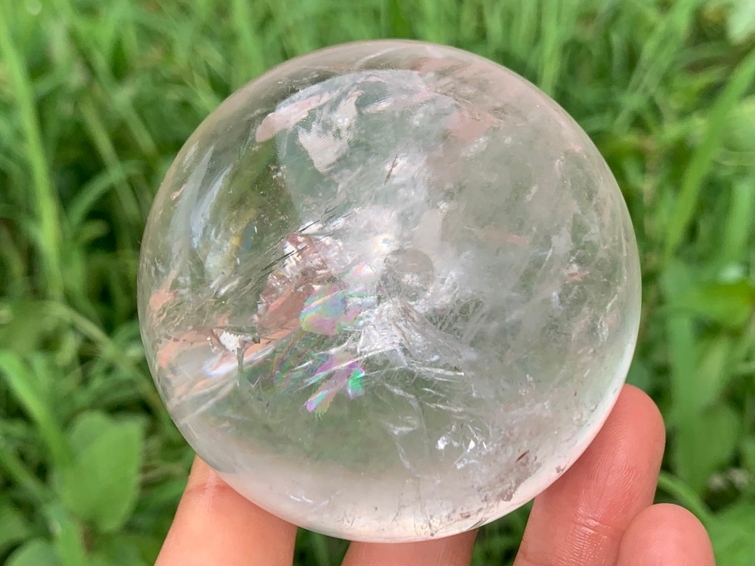 Natural Clear Quartz Crystal Balls , Healing Crystal Seer Scrying Ball ...