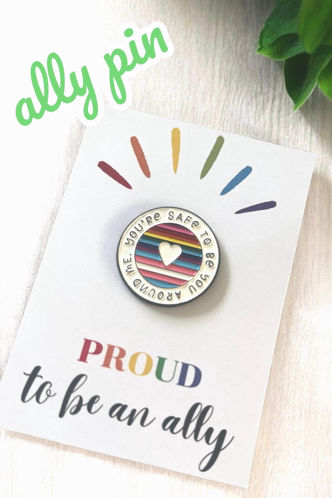 Ally Pride Enamel Pin: LGBTQ+ Support Badge - Etsy