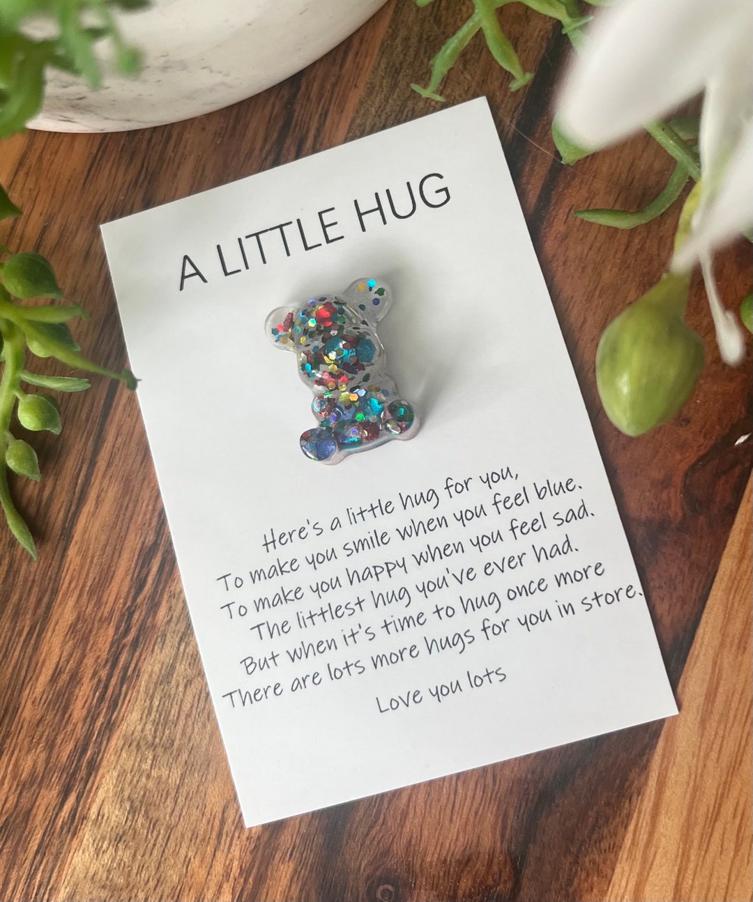 Tiny Little Worry Teddy Bear ~ Resin Pocket Hug, Help’s to Combat Big ...